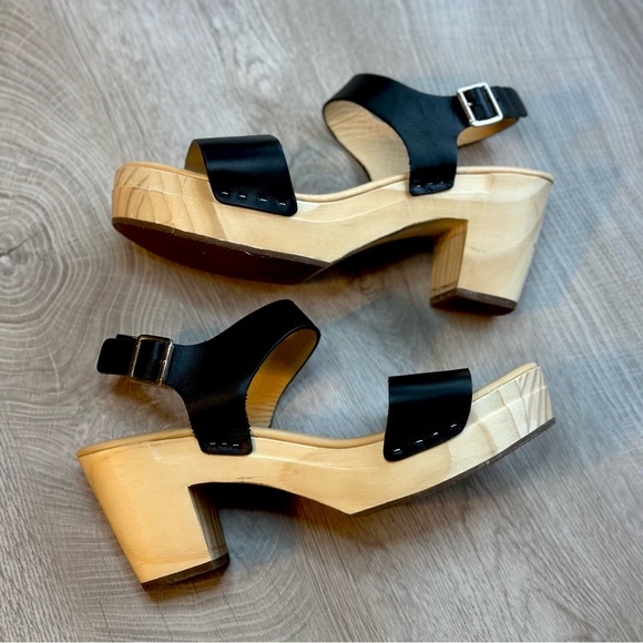 Nisolo | Shoes | Nisolo Allday Open Toe Clog Leather Upper 3in Chunky ...